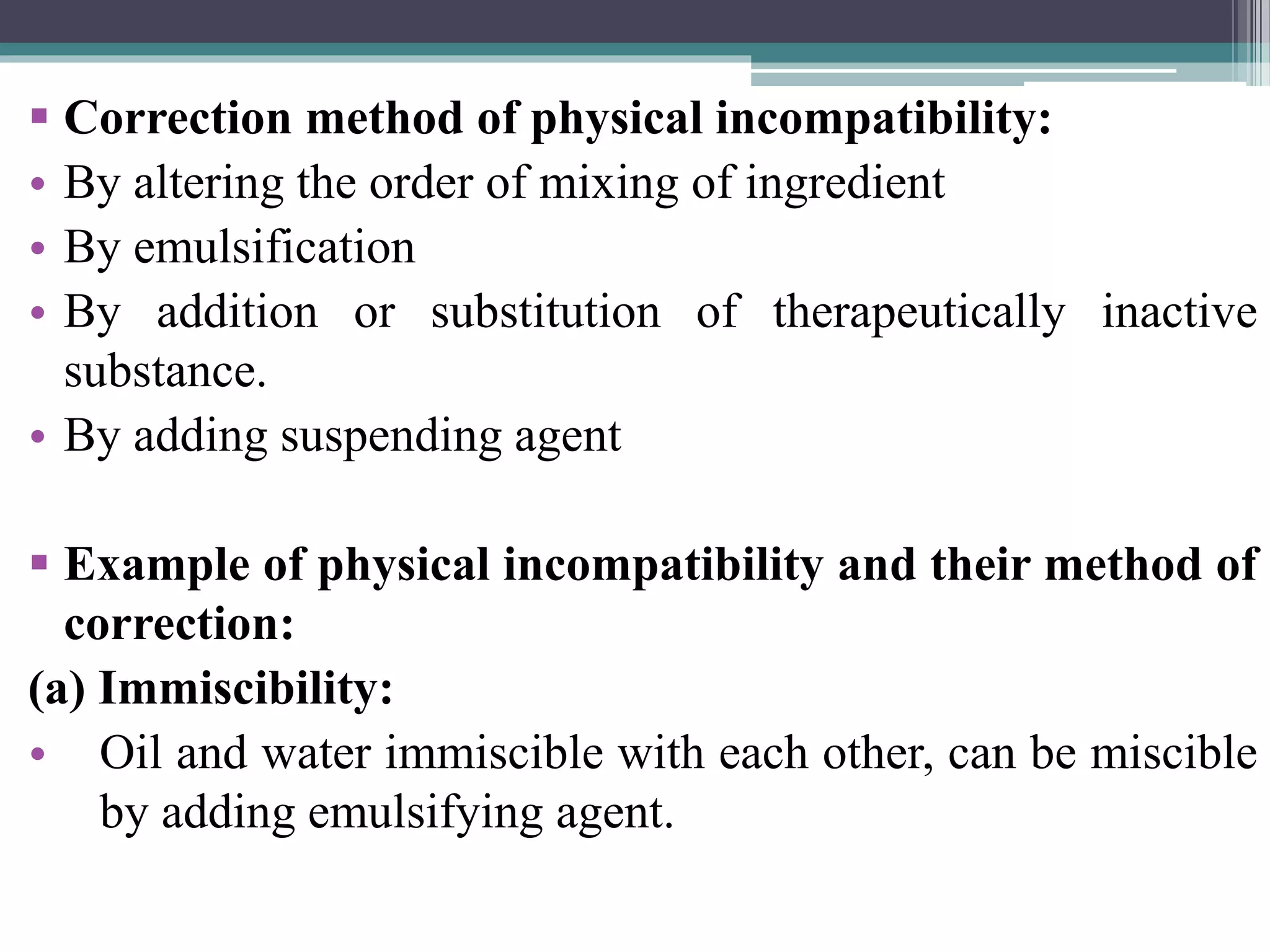 Incompatibilities in prescription | PPTX