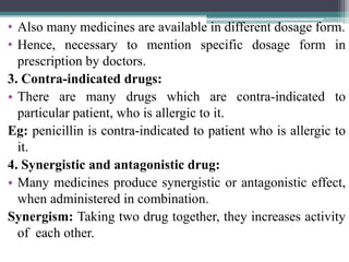 Incompatibilities in prescription | PPTX