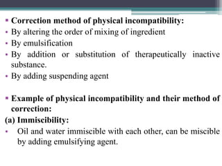 Incompatibilities in prescription | PPTX