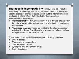 Incompatibilities in prescription, prescription Incompatibilities ...