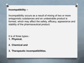 Incompatibilities in prescription, prescription Incompatibilities ...