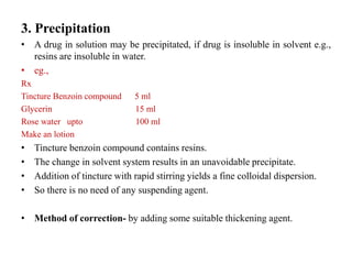 Incompatibilities in prescription | PPTX
