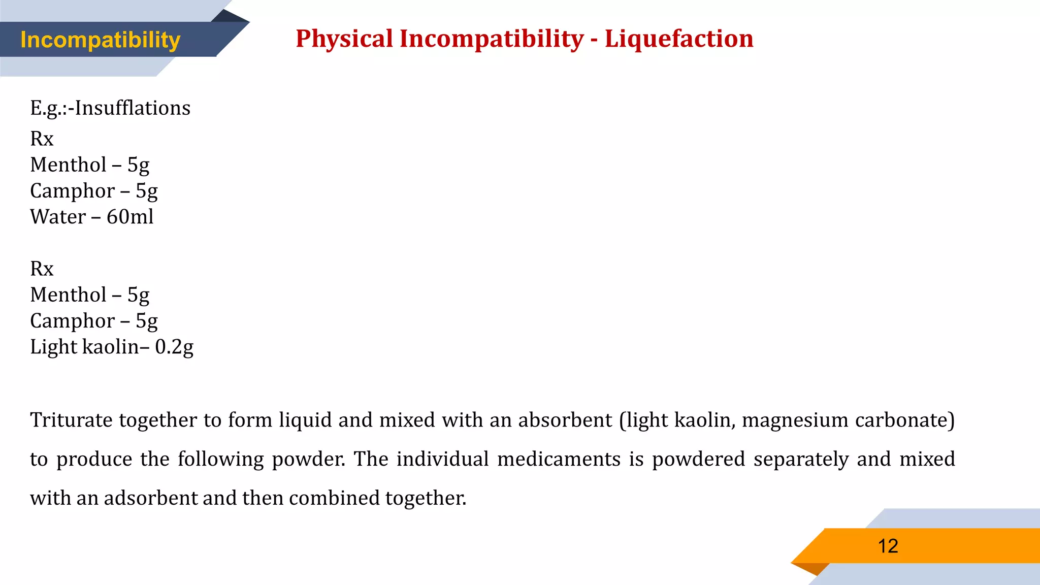 Incompatibilities in prescriptions | PPSX