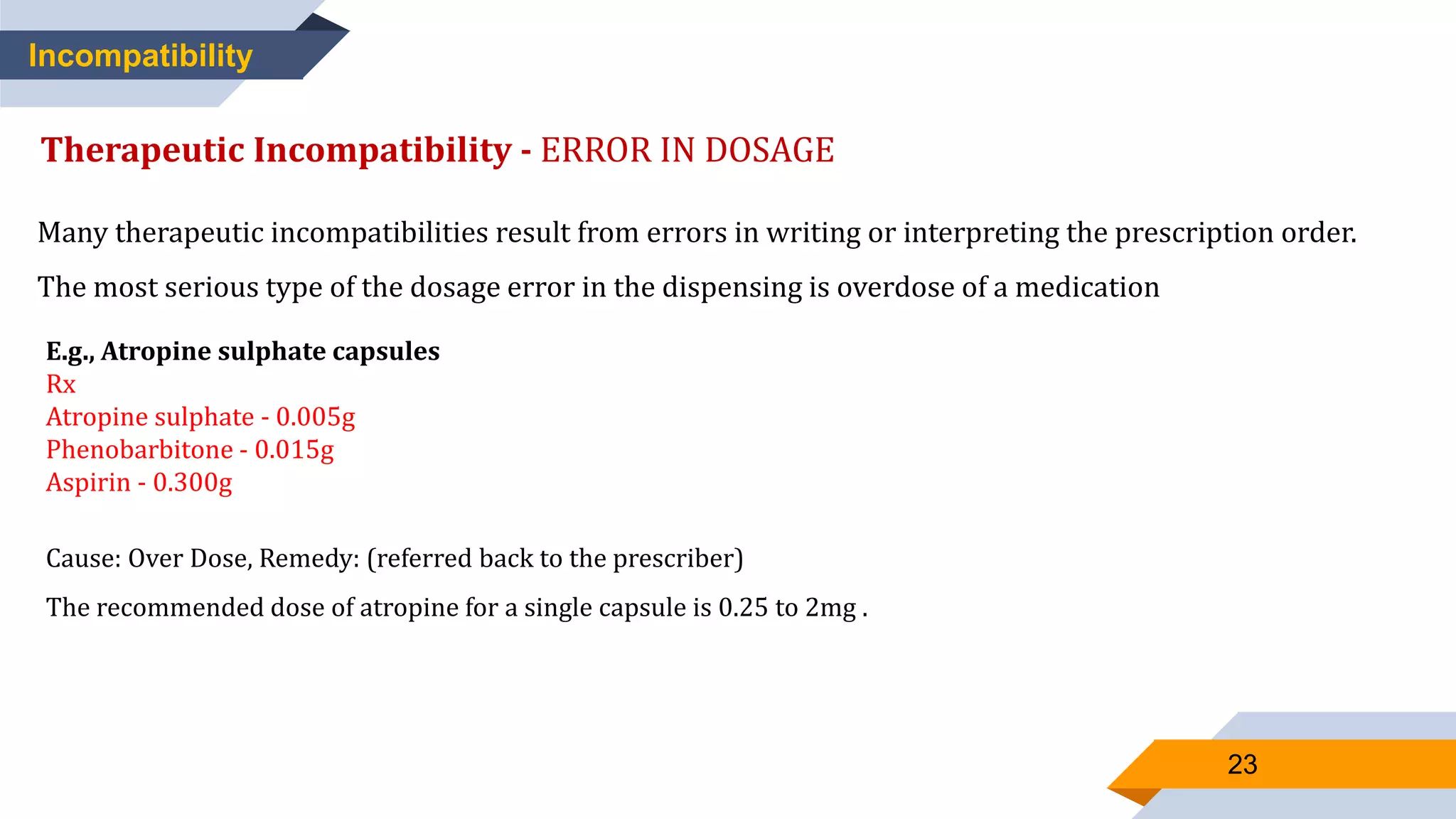 Incompatibilities in prescriptions | PPSX