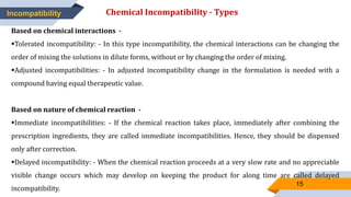 Incompatibilities in prescriptions | PPSX