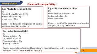 Incompatibilities in prescriptions | PPSX