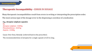 Incompatibilities in prescriptions | PPSX