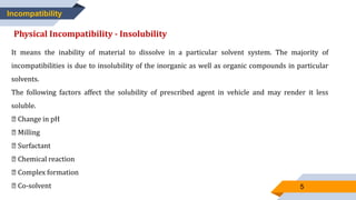Incompatibilities in prescriptions | PPSX