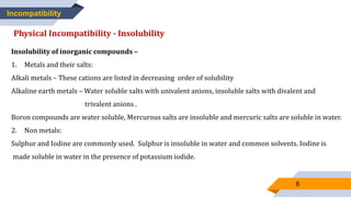 Incompatibilities in prescriptions | PPSX