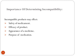 INCOMPATIBILITY physical, chemical, therapeuticall | PDF