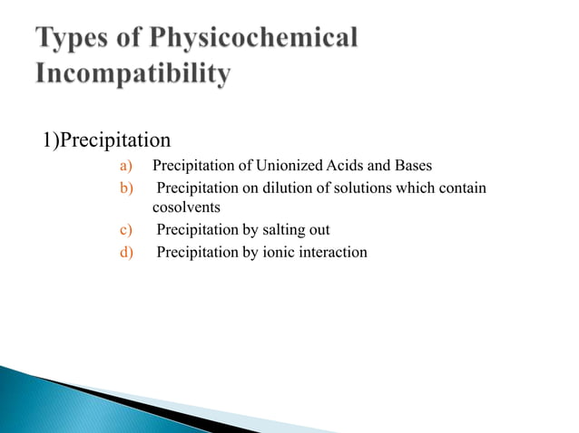 Pharmaceutical reaction Incompatibility | PPT