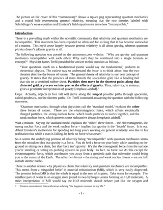 Relativity and Quantum Mechanics Are Not "Incompatible" | PDF