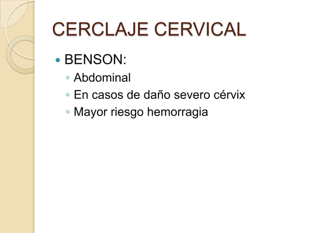 Incompetencia itsmico cervical | PPTX
