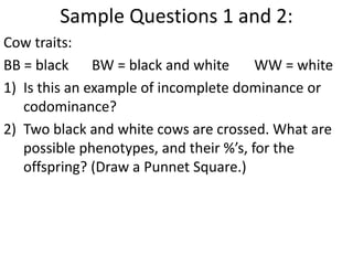 Incomplete and codominance | PPTX