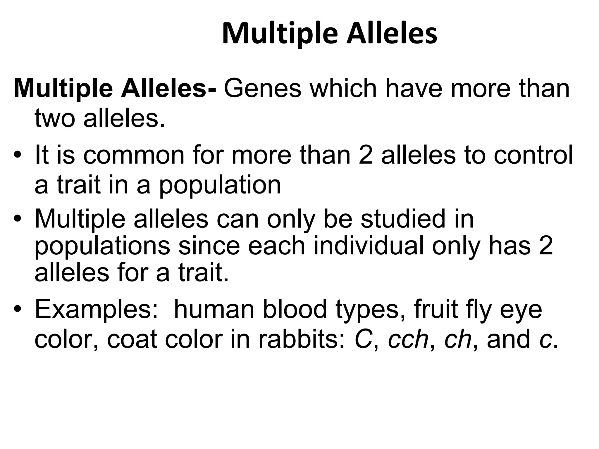 Incomplete codominance multiple_alleles | PPT