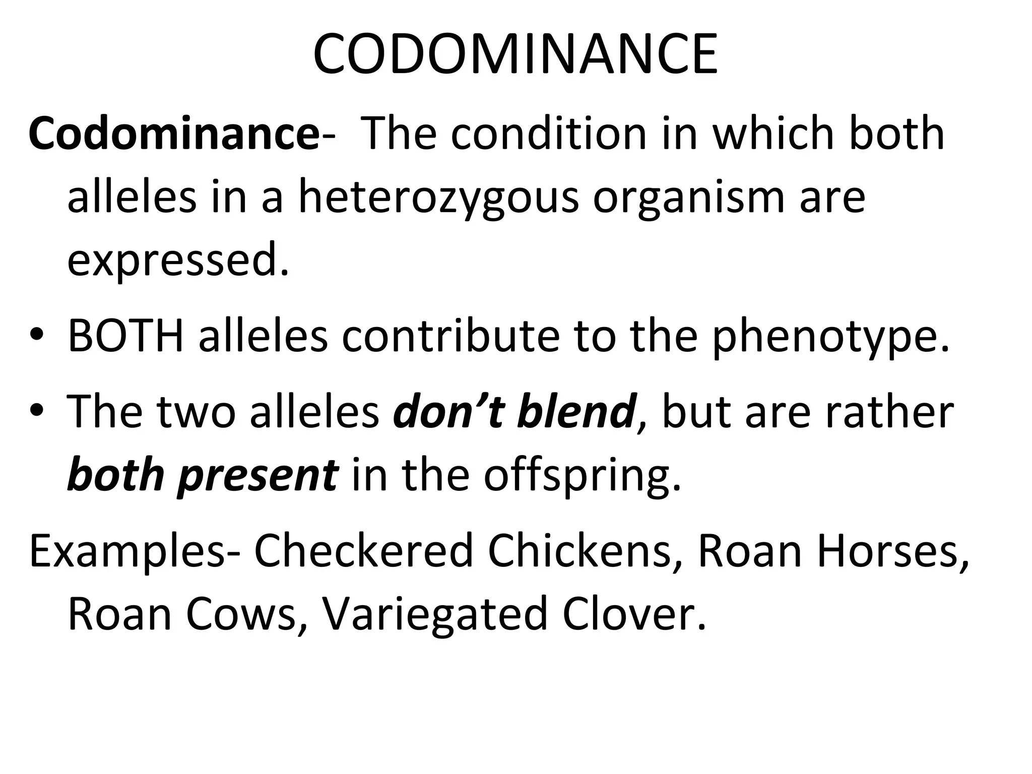 Incomplete codominance multiple_alleles | PPT