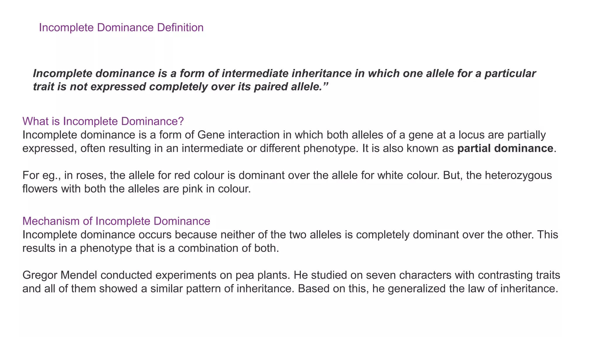 Incomplete dominance | PPTX