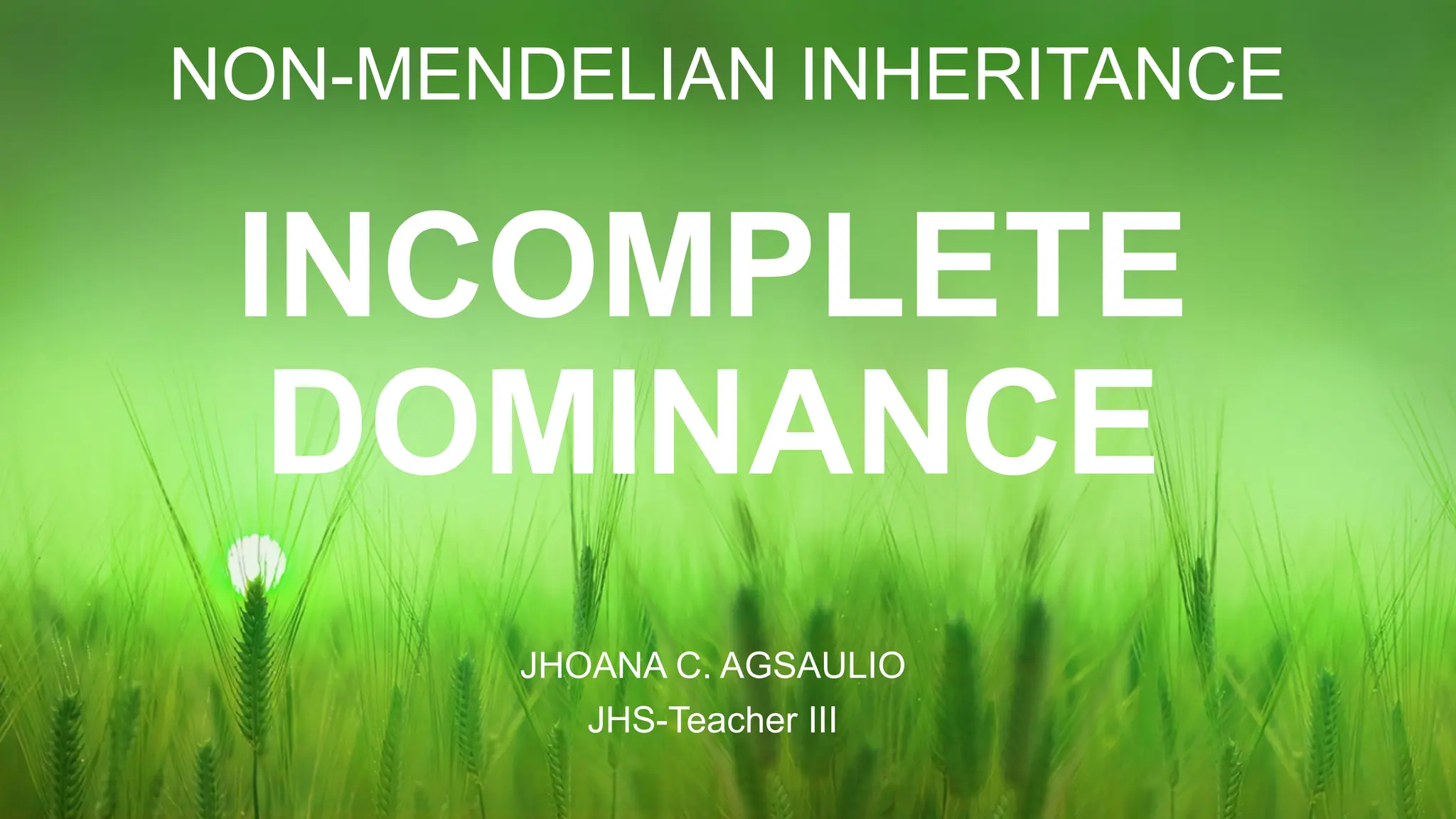 Non-Mendelian Inheritance (incomplete Dominance, CoDominance, Multiple ...