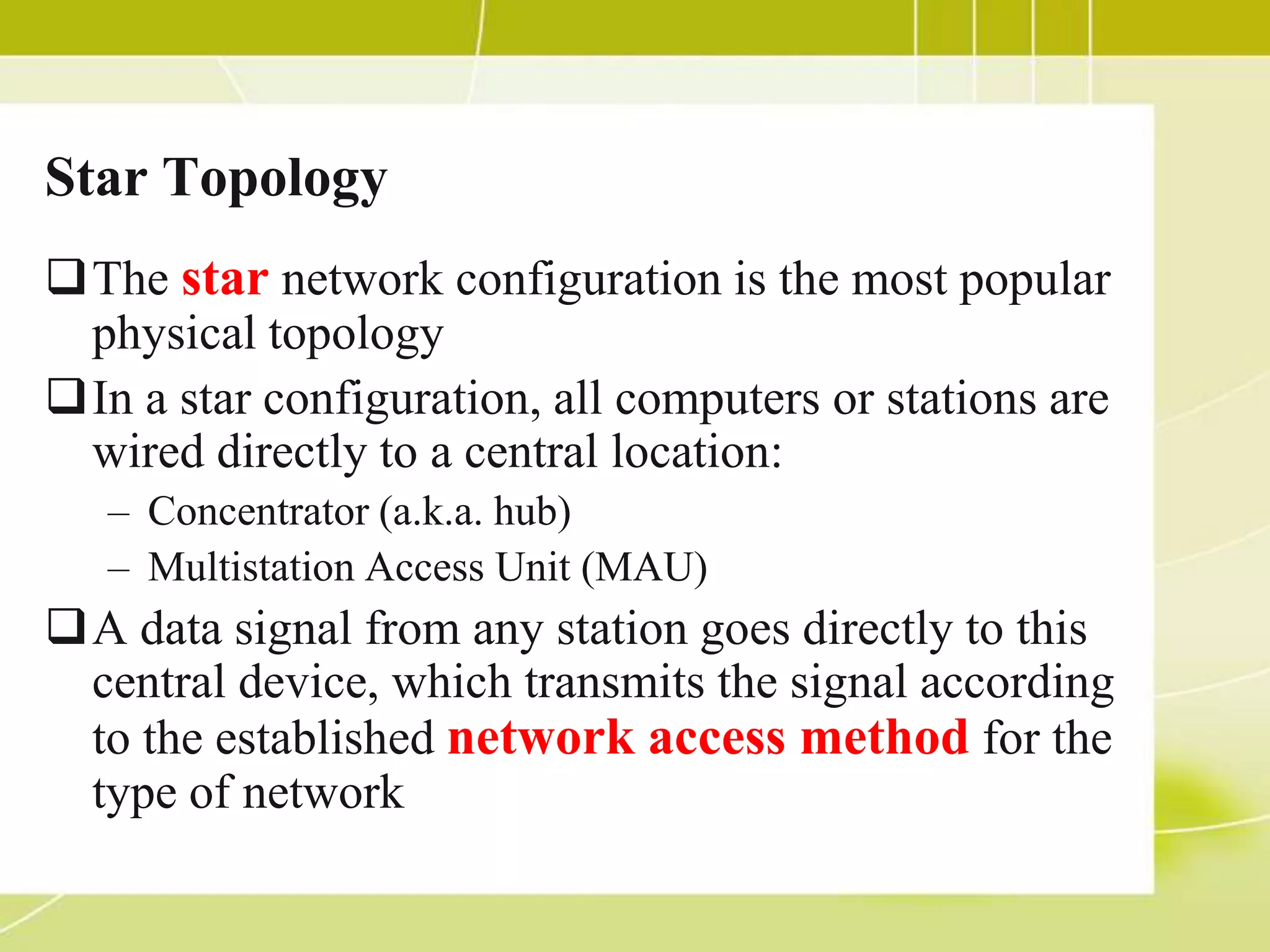 presentation on type of toplogy and network | PPTX