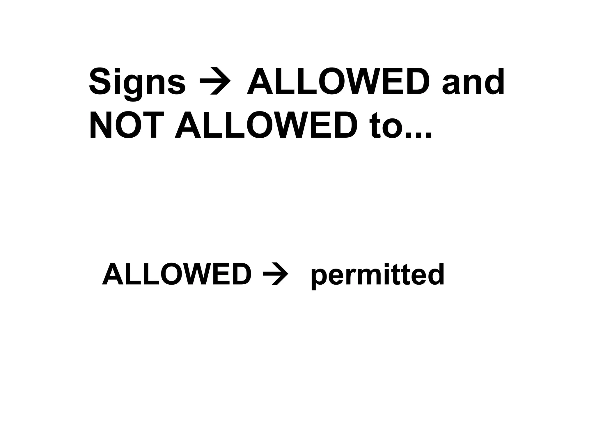 traffic signs vocabulary esl | PPT