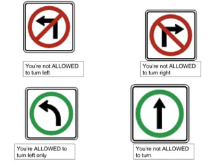 traffic signs vocabulary esl | PPT