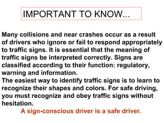 traffic signs vocabulary esl | PPT
