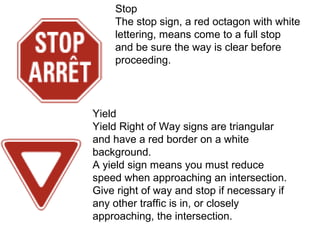 traffic signs vocabulary esl | PPT