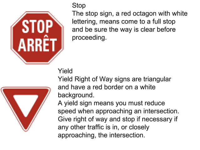 traffic signs vocabulary esl | PPT | Auto Safety | Automotive