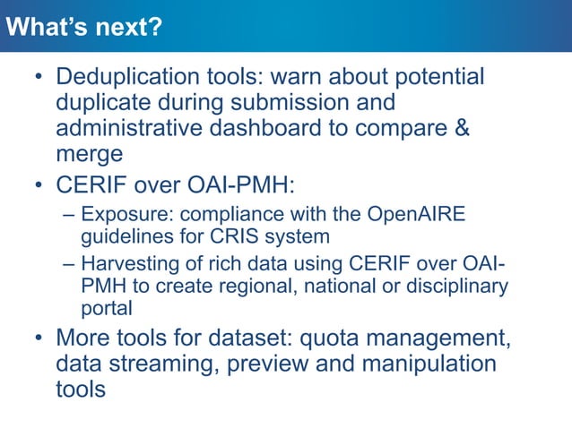 DSpace-CRIS: a CRIS enhanced repository platform | PPT