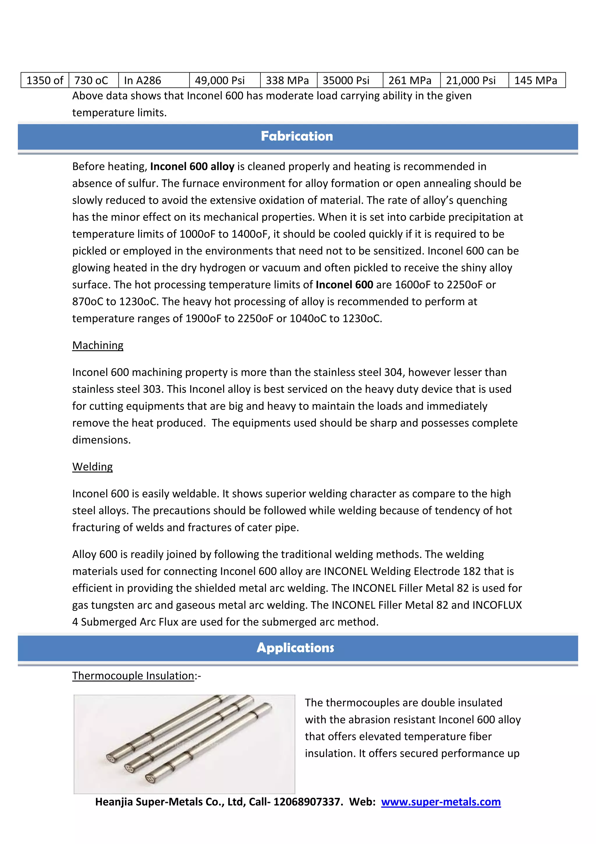 Inconel Alloy 600 | PDF