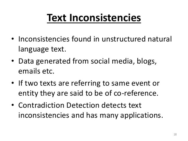 Inconsistencies in big data
