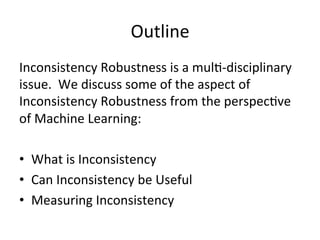Outliers and Inconsistency | PPT
