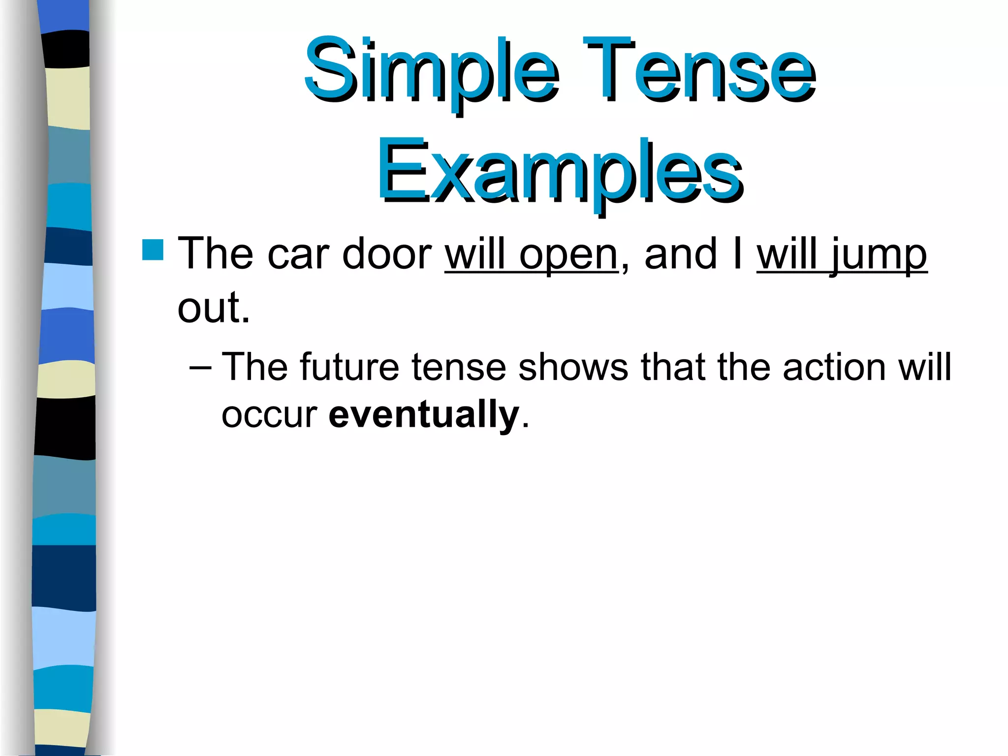 Inconsistent Verb Tense | PPT
