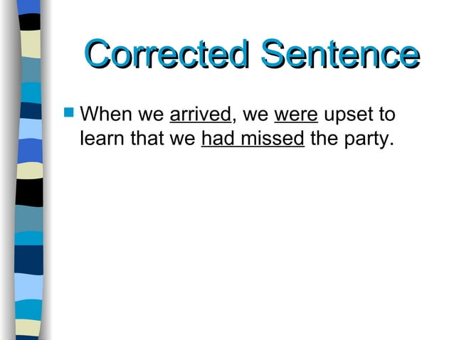 Inconsistent Verb Tense | PPT