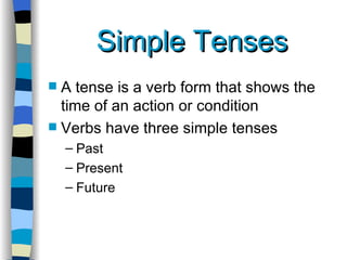 Inconsistent Verb Tense | PPT