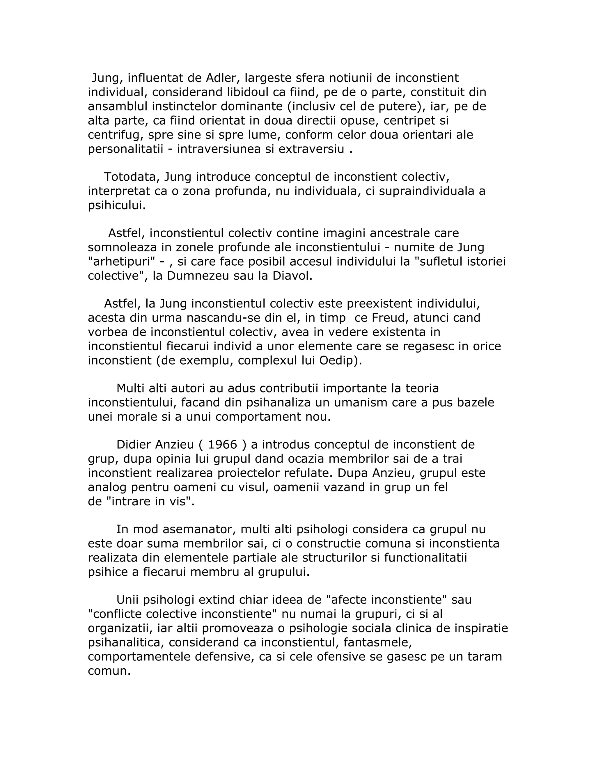 Inconstientul | DOC