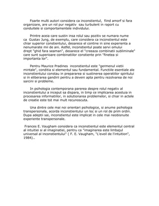 Inconstientul | DOC