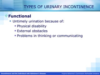 Incontinence and the individual with AD | PPT