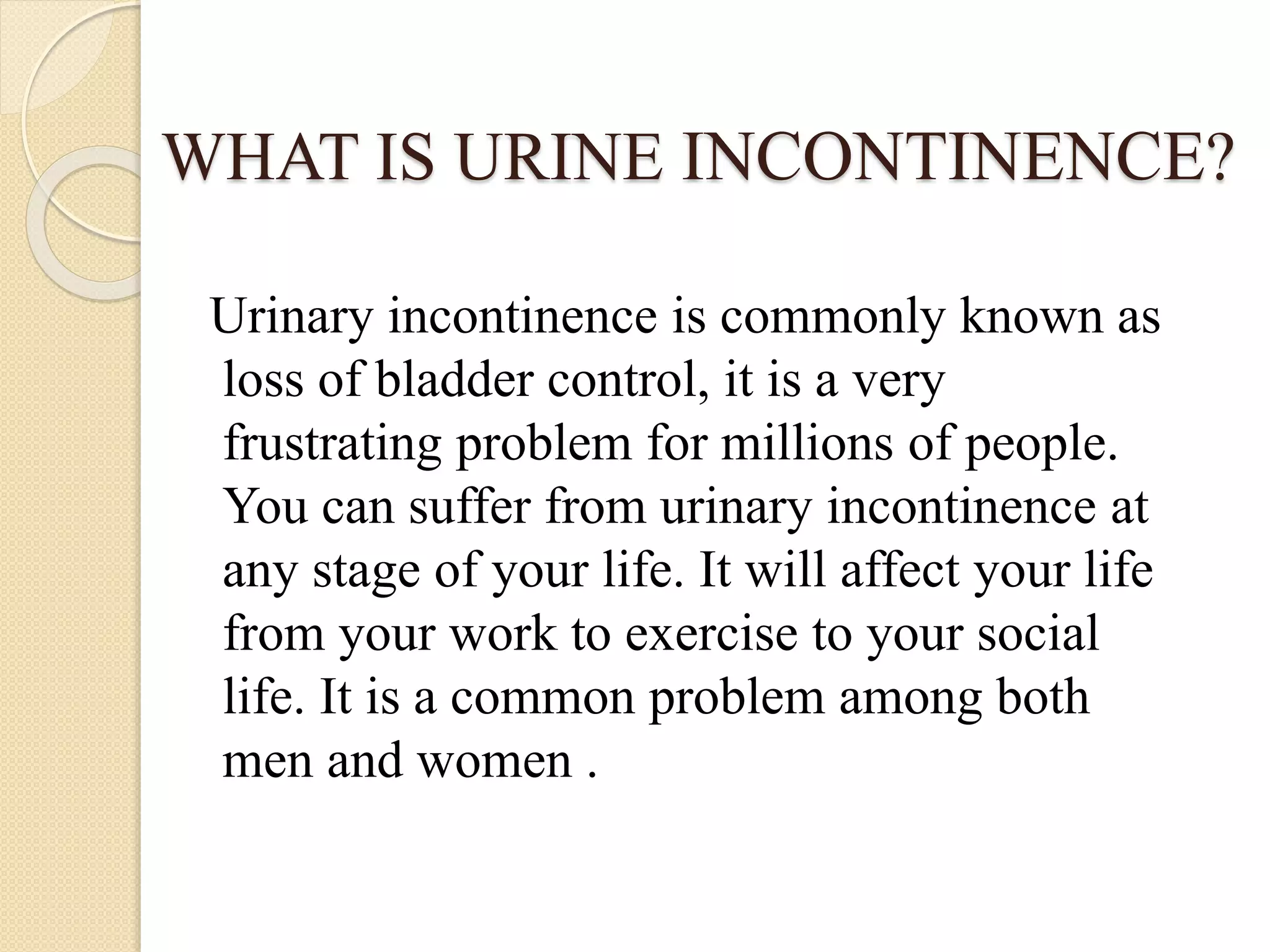 Incontinence | PPTX