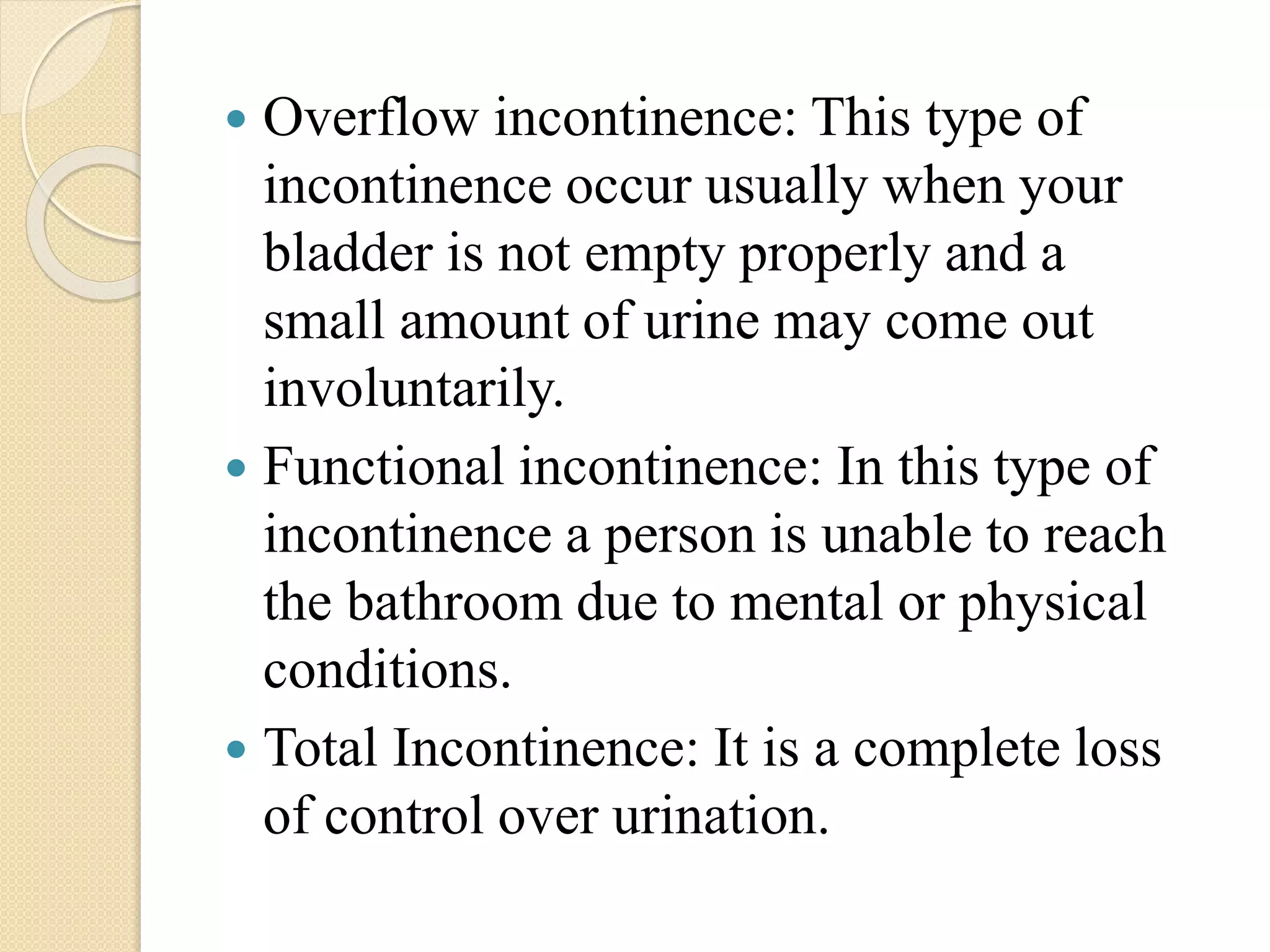 Incontinence | PPTX