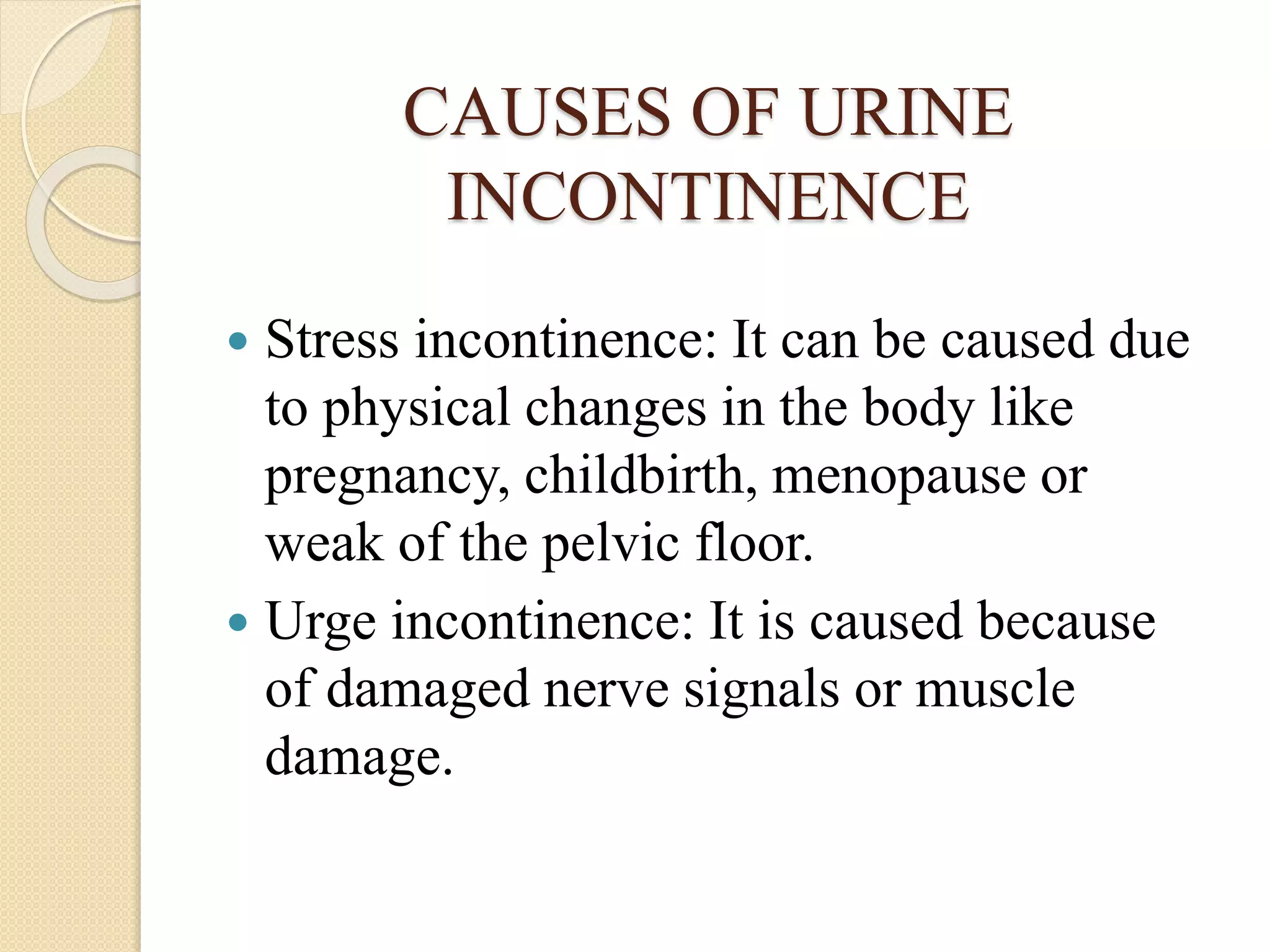 Incontinence | PPTX