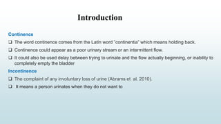 Incontinence | PPT