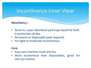Incontinence brief. | PPT