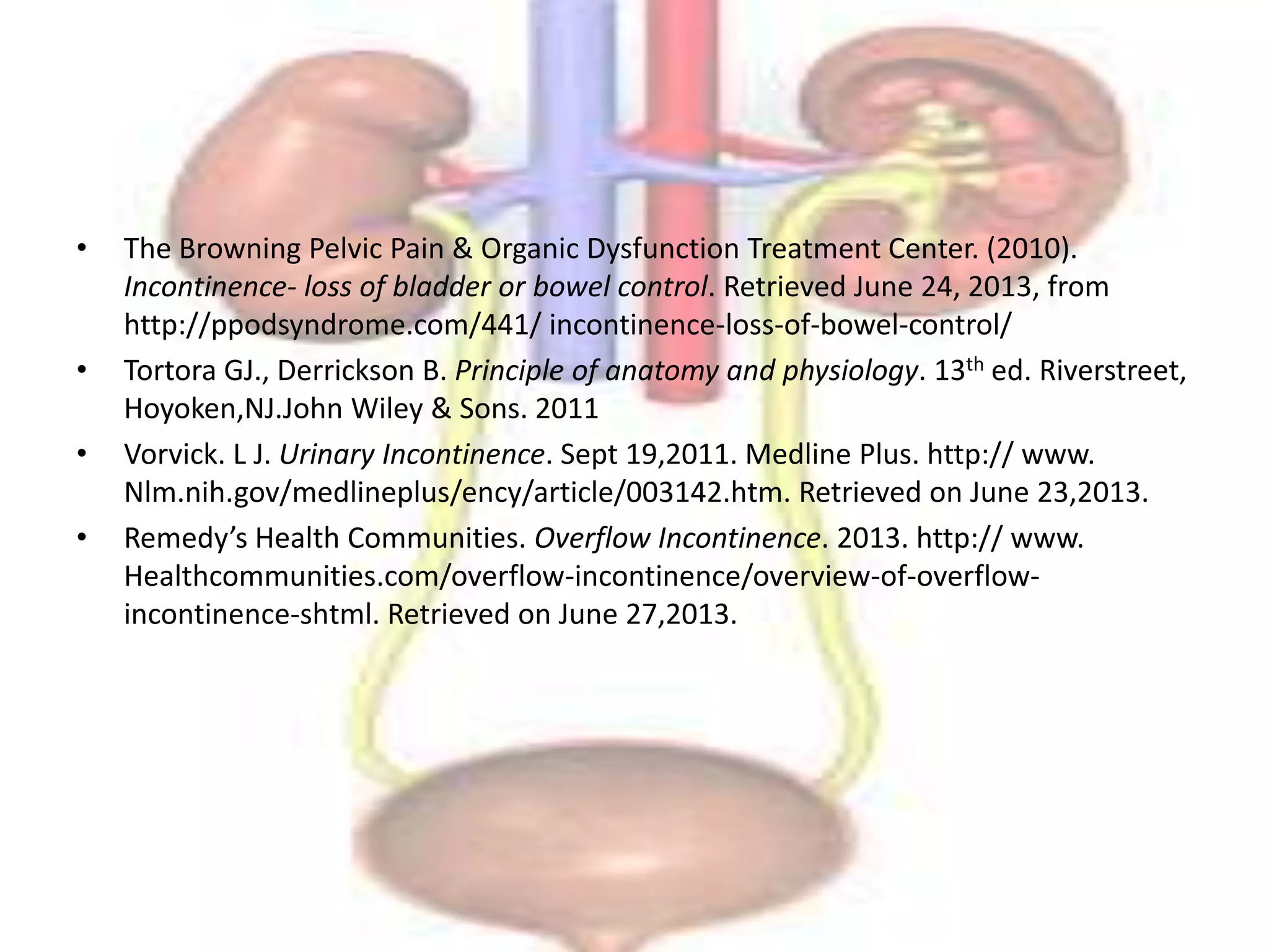 Incontinence bowel and bladder | PPTX