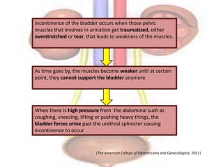 Incontinence bowel and bladder | PPTX