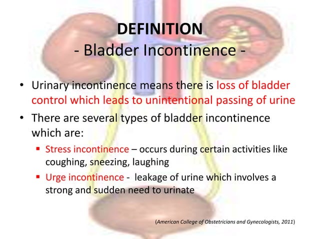 Incontinence bowel and bladder | PPTX | Sexual Conditions | Sexual Health