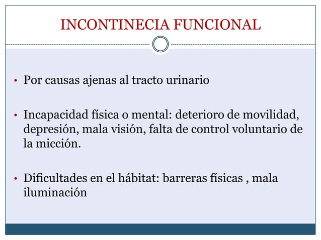 Incontinencia urinaria | PPTX