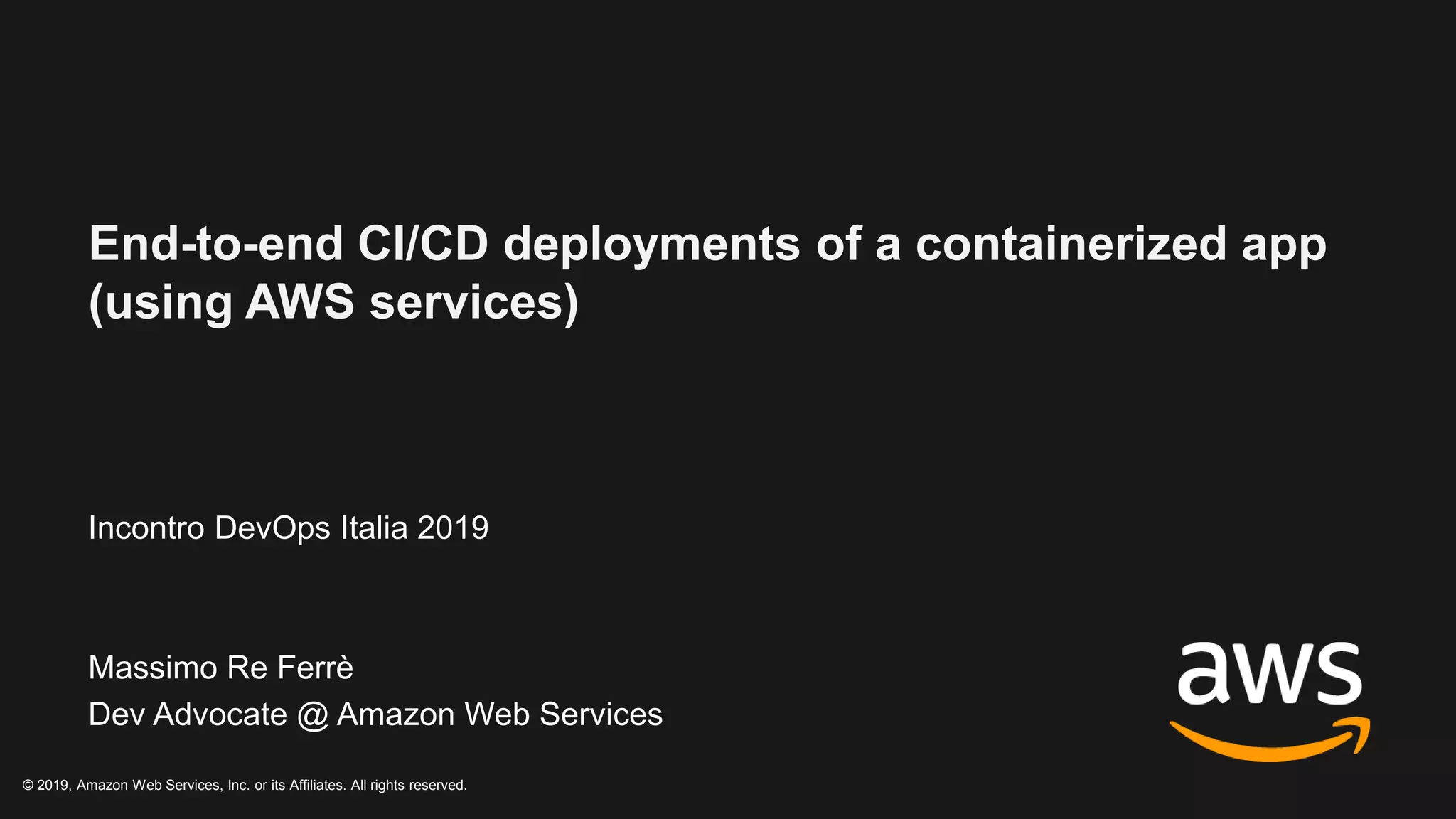 End-to-end CI/CD deployments of containerized applications using AWS services | PPT