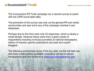Inconvenient pr truth 2nd survey graphs | PDF