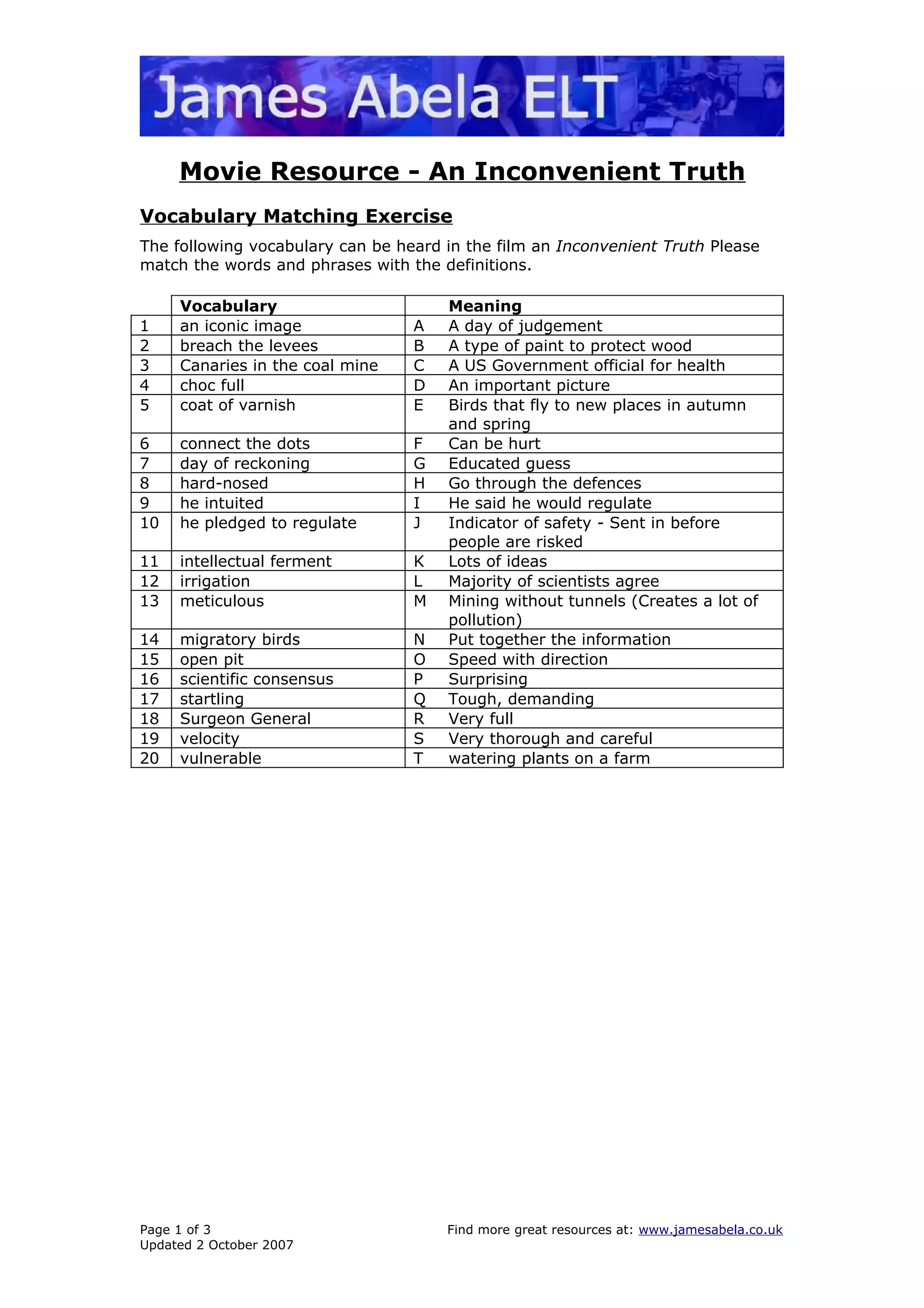Inconvenient Truth lesson plan | PDF